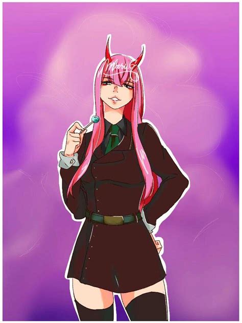ZERO TWO FAN ART Anime Amino