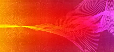 다채로운 배경 기술 및 지진 파도 다이어그램 개념 음악 스튜디오 및 과학을위한 디자인 벡터 일러스트레이션에 원형 진동이있는 디지털 사운드 웨이브 곡선에 대한 스톡 벡터 아트