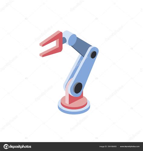 Industrial Robot Vector Isometric Color Web Icon New Flat Style Stock Vector Image By ©dabflyer