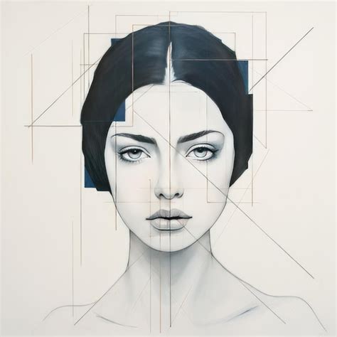 Premium Ai Image Abstract Beauty Exploring Minimalist Modern Art Through Geometric Shapes And