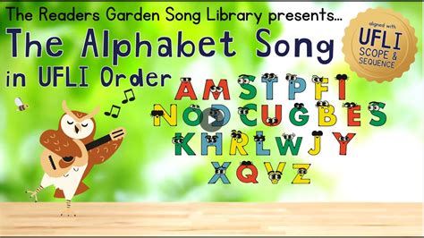 🎵 The Readers Garden Alphabet Song Sing The Letters In Ufli Order Youtube