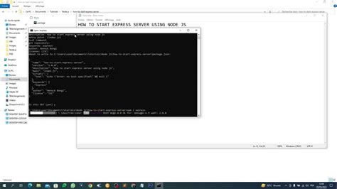 How To Start Express Server Using Node Js Youtube