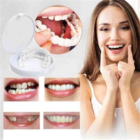 Snap On False Teeth Upper Lower Dental Veneers Dentures Tooth Cover