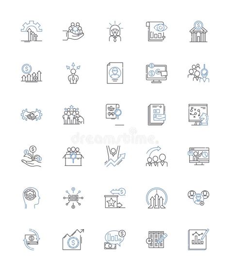 Task Efficiency Line Icons Collection Streamlining Optimization Productivity Focus