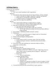 Cell Biology Chapter Understanding Cell Structure And Course Hero