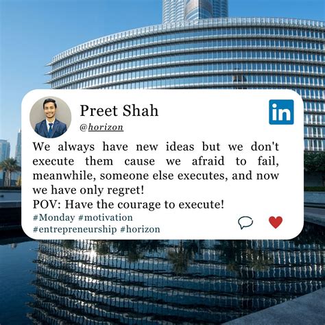 Preet Shah On Linkedin Monday Motivation Entreprenueurship Horizon