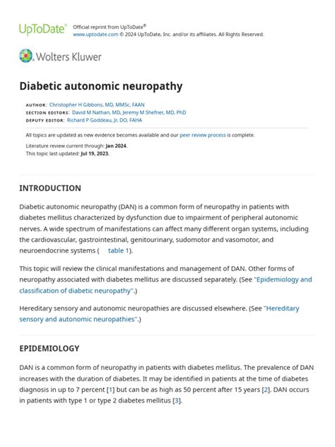 Diabetic Autonomic Neuropathy Uptodate Download Free Pdf Diabetes Management Diabetes