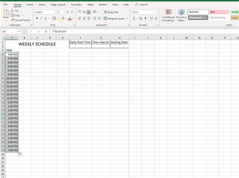 Как Построить График в Excel по Месяцам и Годам Шаг 2 заполняем графы
