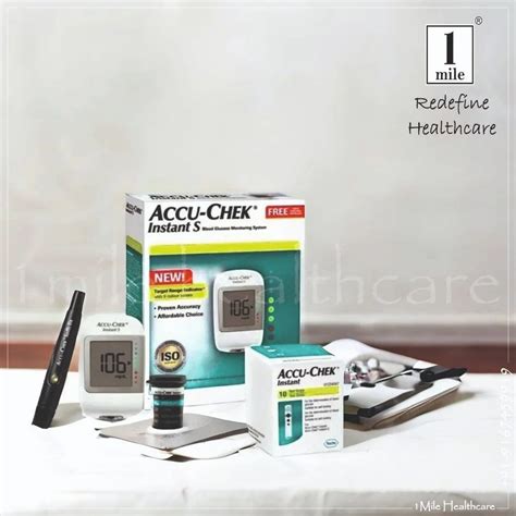 Roche Accu Chek Instant S Blood Glucose Monitor Meter Kit Glucometer