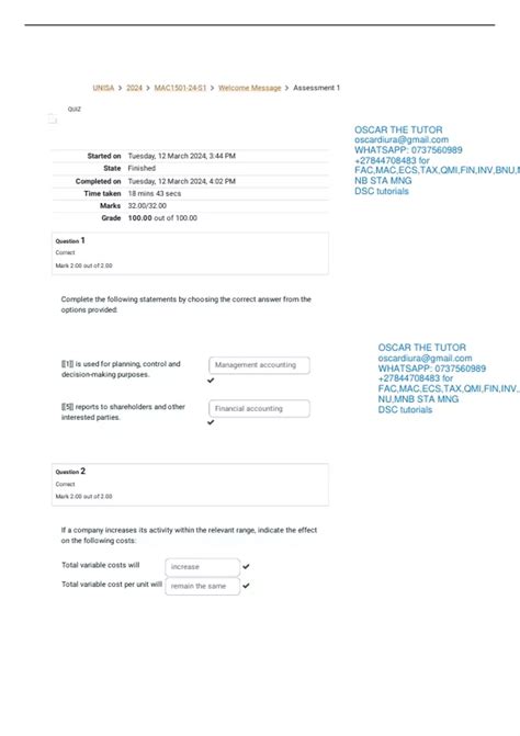 MAC ASSESSMENT SEM OF EXPECTED QUESTIONS AND ANSWERS MAC MAC Stuvia SA