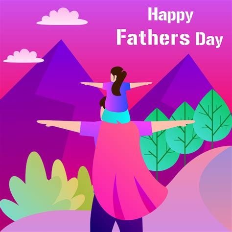 아버지의 날 프리미엄 벡터