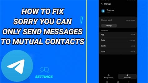 How To Fix Sorry You Can Only Send Messages To Mutual Contacts On Telegram App Youtube
