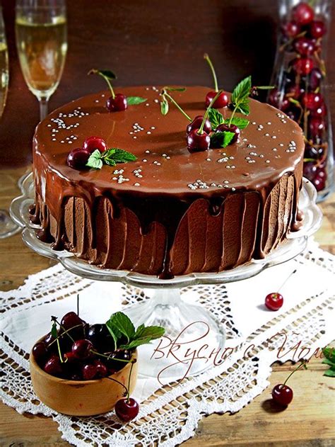 Мус торта с вишни Desserts Food Ethnic Recipes
