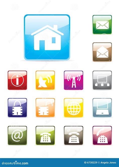 Glossy Internet Button Set Stock Vector Illustration Of Agent 6730229