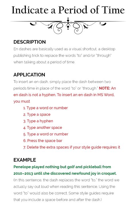 En Dash Use 1 Indicates Period Of Time The Visual Communication Guy
