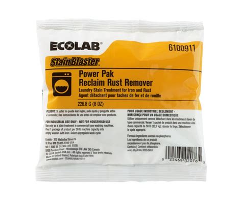 Ecolab Stainblaster Power Pak Reclaim Rust Remover 0 5 Lb 6100911
