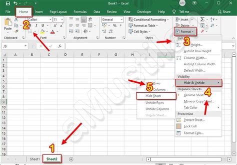 cara menyembunyikan sheet di excel amustilan
