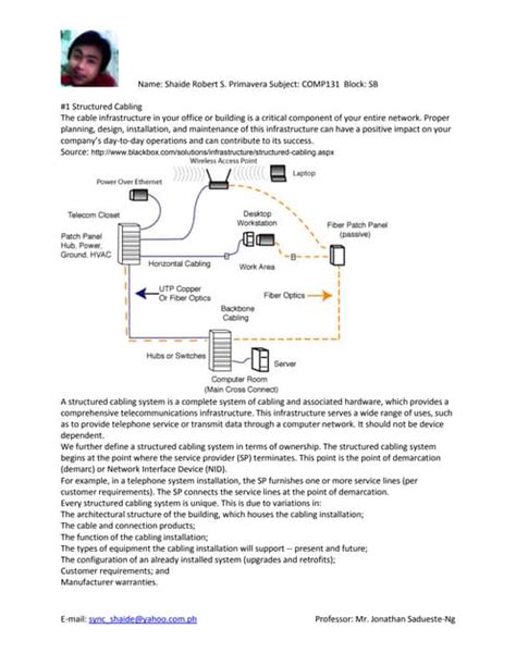 Technical Proposal Structured Cabling Pdf Home Appliances Home