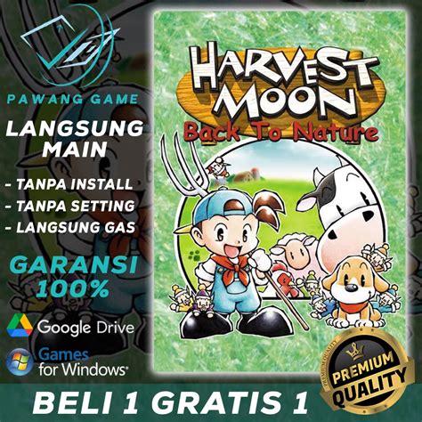 Jual Harvest Moon Back To Nature Bahasa Indonesia Sudah Termasuk Cheat Untuk Pc Laptop