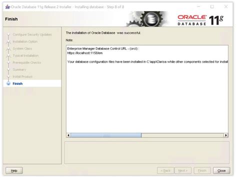 instalación de la base de datos oracle 11gr2 en windows