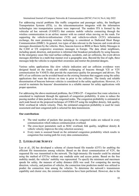 Cross Layer Based Congestion Free Route Selection In Vehicular Ad Hoc