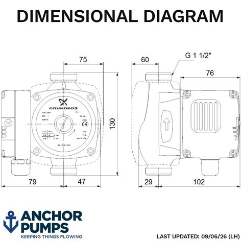 Buy Grundfos Ups2 15 5060 130 A Eff Domestic Heating Circulator