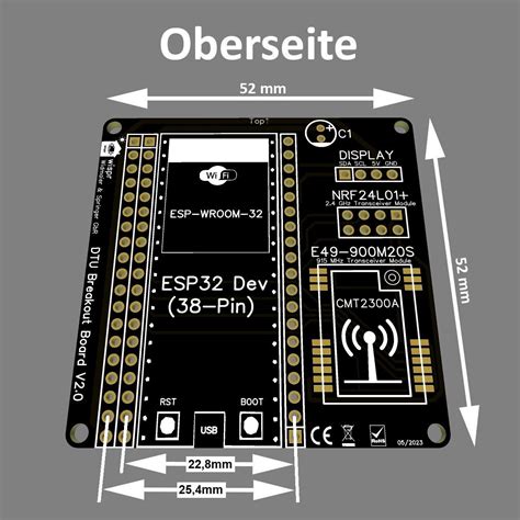 Open DTU Bausatz DIY Hoymiles HMS HMT Mit Platine ESP32 CMT2300A Antenne Ahoy