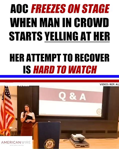 Aoc Panics When Man In The Crowd Starts Screaming At Her Calls Her Out