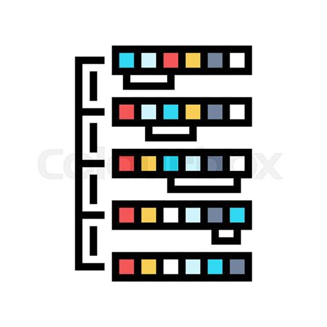 Selection Sort Algorithm Color Icon Vector Selection Sort A Colourbox