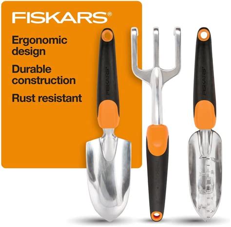 Fiskars Garden Tool Set 3 In 1 Green Garden Growers