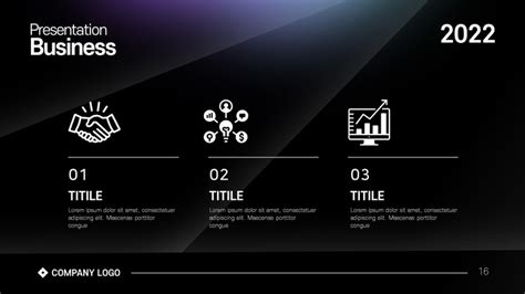 블랙 Ppt 템플릿 어두운 비즈니스 컨셉