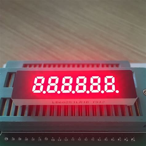 Super Bright Red 0 25inch 6 Digit 7 Segment Led Display Common Cathode For Tructor 6 Digit