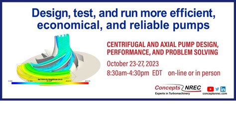 Pumps Pumpdesign Turbomachinery Cfd Concepts Nrec