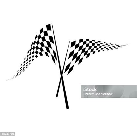 레이스 플래그 아이콘 간단한 디자인 일러스트 벡터 벡터 Championship에 대한 스톡 벡터 아트 및 기타 이미지