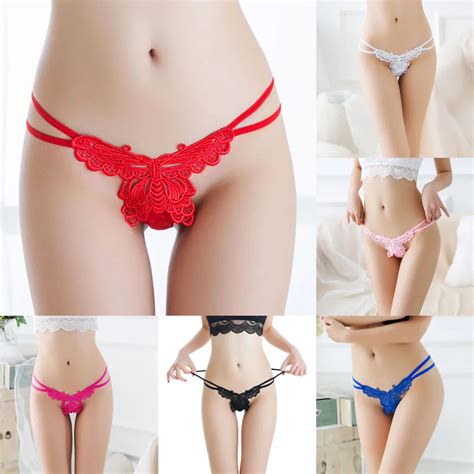 Women Sexy Erotic Open Crotch Panties Porn Transparent Couple Underwear