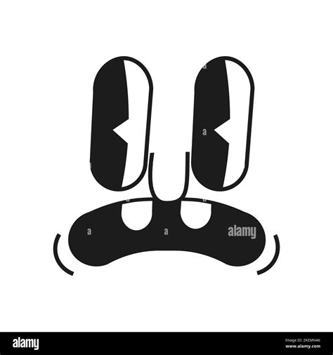 Cartoon Mascot Character Vintage Retro Faces Vector Funny Smile Stock