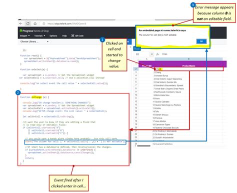 Spreadsheet Select Event Shows Previous Cell Selected How To Get The Cell Just Clicked On In
