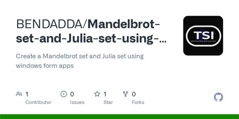 Github Bendadda Mandelbrot Set And Julia Set Using C Sharp Create A Mandelbrot Set And Julia