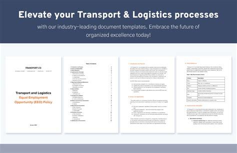 Transport And Logistics Equal Employment Opportunity Eeo Policy