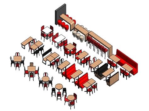 Restaurant Loose Furniture Revit 2017