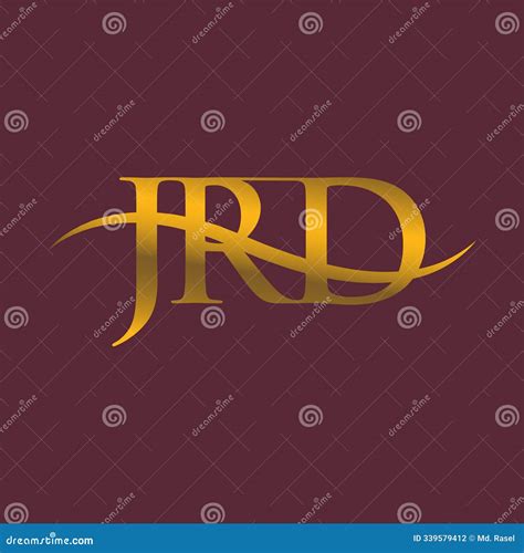 Jrd Logo Design Jrd Letter Logo Design Jrd Gradient Effect Logo Design Jrd Gold Effect Logo
