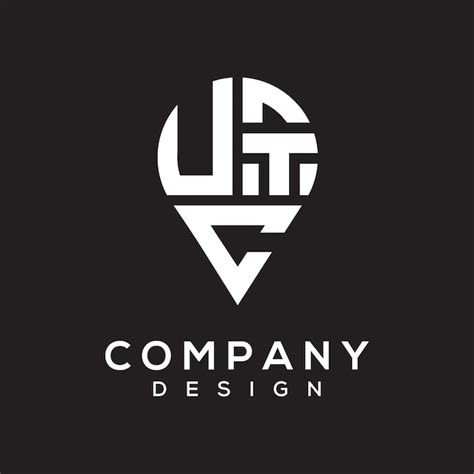 Premium Vector Utc Letter Location Shape Logo Design
