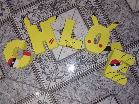 Bianca Letras 3d Para Mi Clientita Hermosa Chloe Pikachu Pokemon