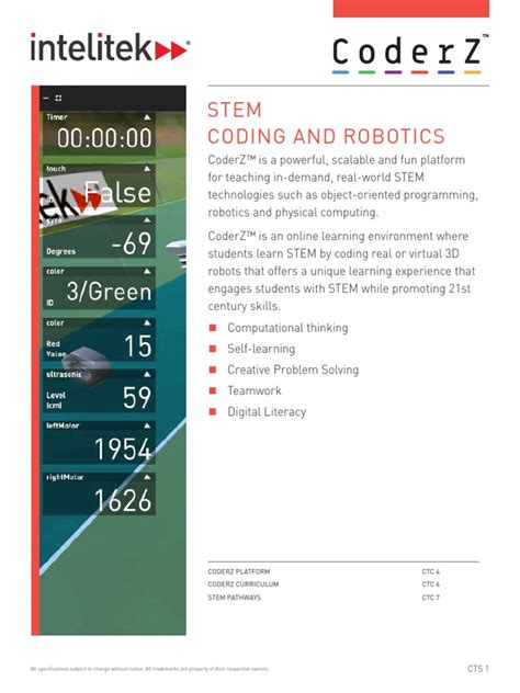 coderz robotic web based software pdf science technology engineering and mathematics