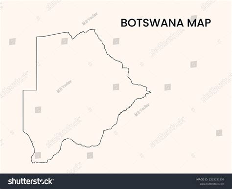 Map Botswana Outline Map Botswana Vector Stock Vector Royalty Free 2223221559 Shutterstock