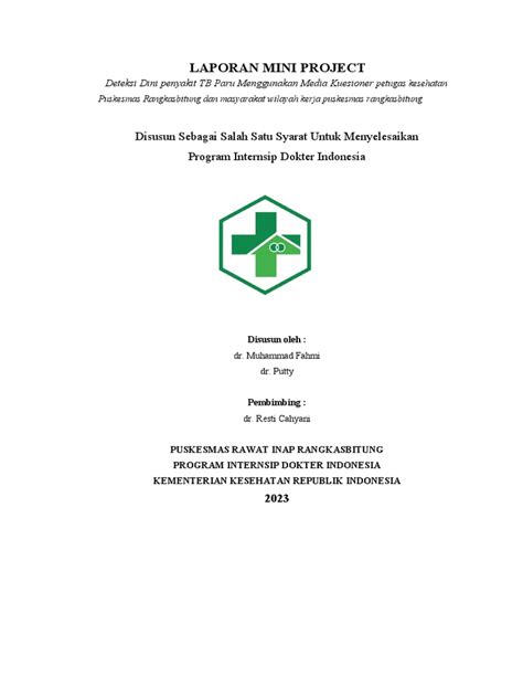 Mini Project Tb Paru Pkm Rangkasbitung Pdf