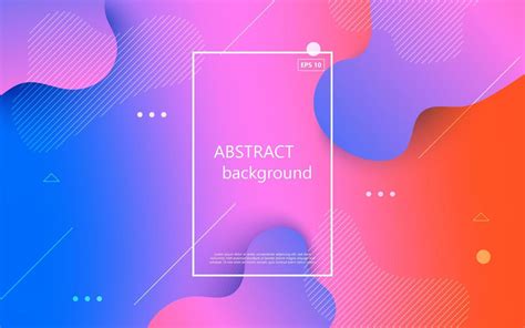 Minimal Colorful Blue Purple Orange Abstract Geometric Fluid Dynamic Shape Composition Wavy