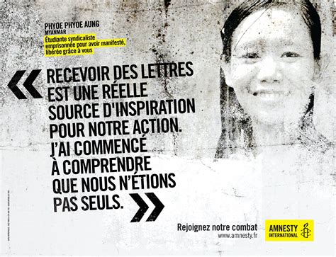 Phyoe Phyoe Aung Recevoir Des Lettres Est Une Réelle Source D