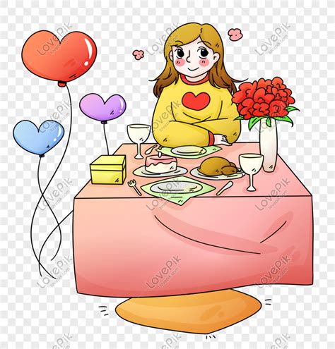 손으로 그려진 된 발렌타인 데이 음식 그림 Png 일러스트 무료 다운로드 Lovepik