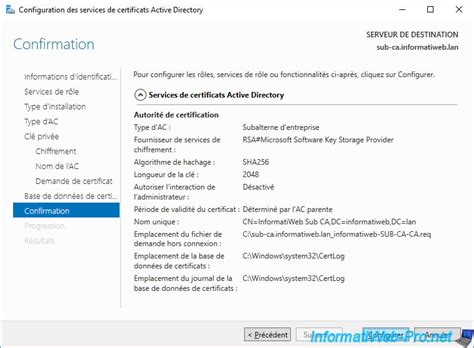 Installer Et Configurer Une Autorité De Certification Ca Racine Et Une Ca Secondaire Sous